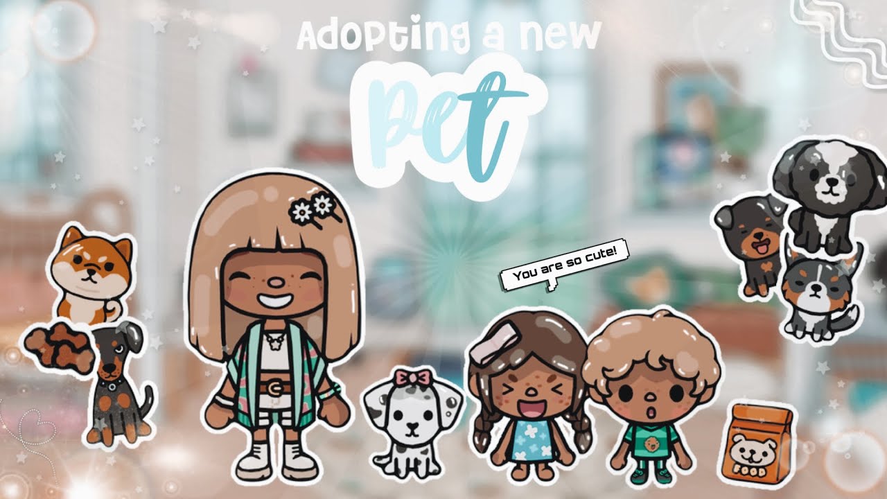 We adopt a new dog 🐶🥺 | *with voice 🔊* | Toca life world family ...