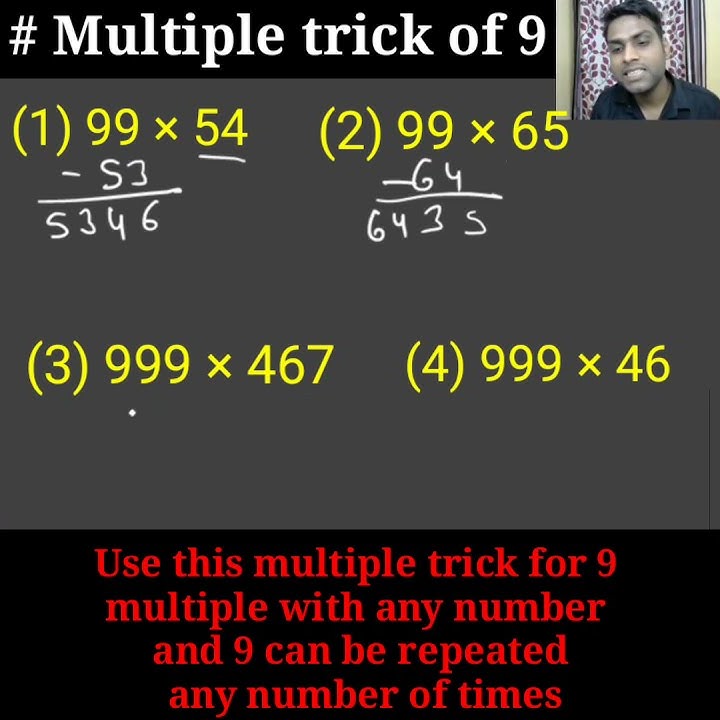 vedic maths multiplication tricks by 9 | | trick for fast calculation ...
