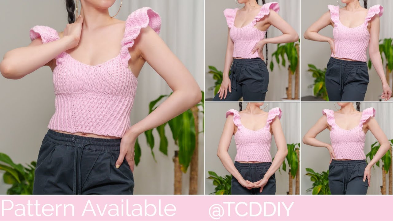 How to Crochet: Ruffle Tank Top | Pattern & Tutorial DIY - YouTube