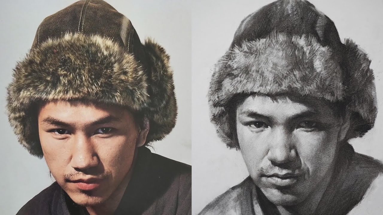 Learn to draw portraits of young men with reference to photos - YouTube
