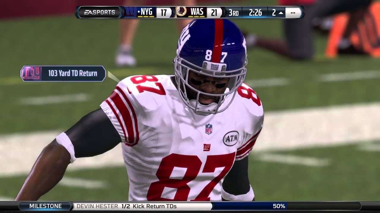 Devin Hester TD return Madden 16 - YouTube