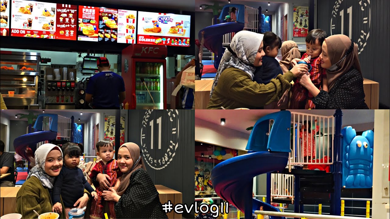 MALAM MINGGUAN MOMMY TWIN WITH BABY LG | KFC LA TRACCE || #evlog - YouTube