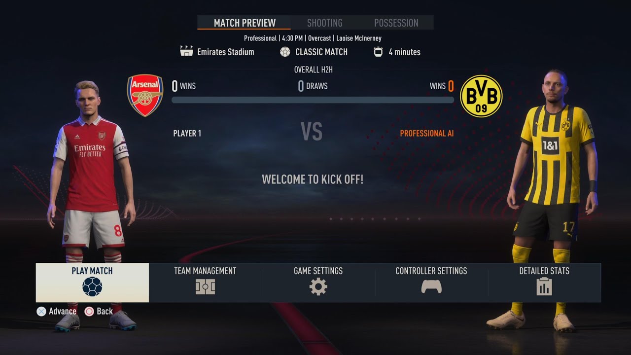 ARSENAL VS DORTMUND.FIFA23.CLASSIC MATCH.PS5.HD.60fps. - YouTube