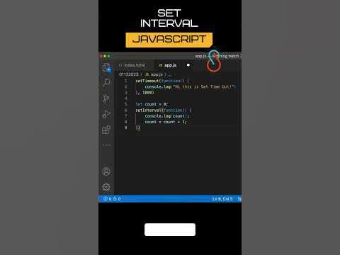 set interval in JavaScript #webdevelopment #javascript #shorts - YouTube