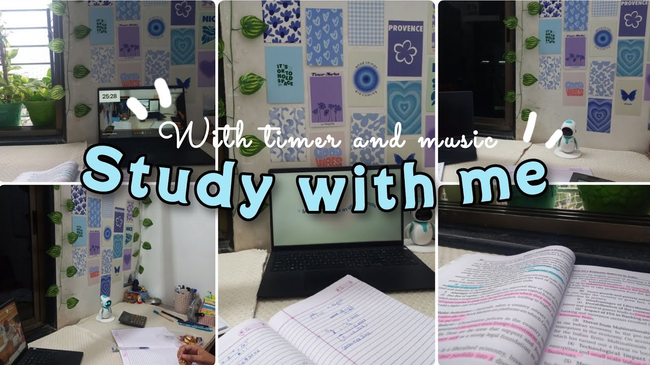 📚 study with me with timer and music | late night studies 🎯 | Studious ...