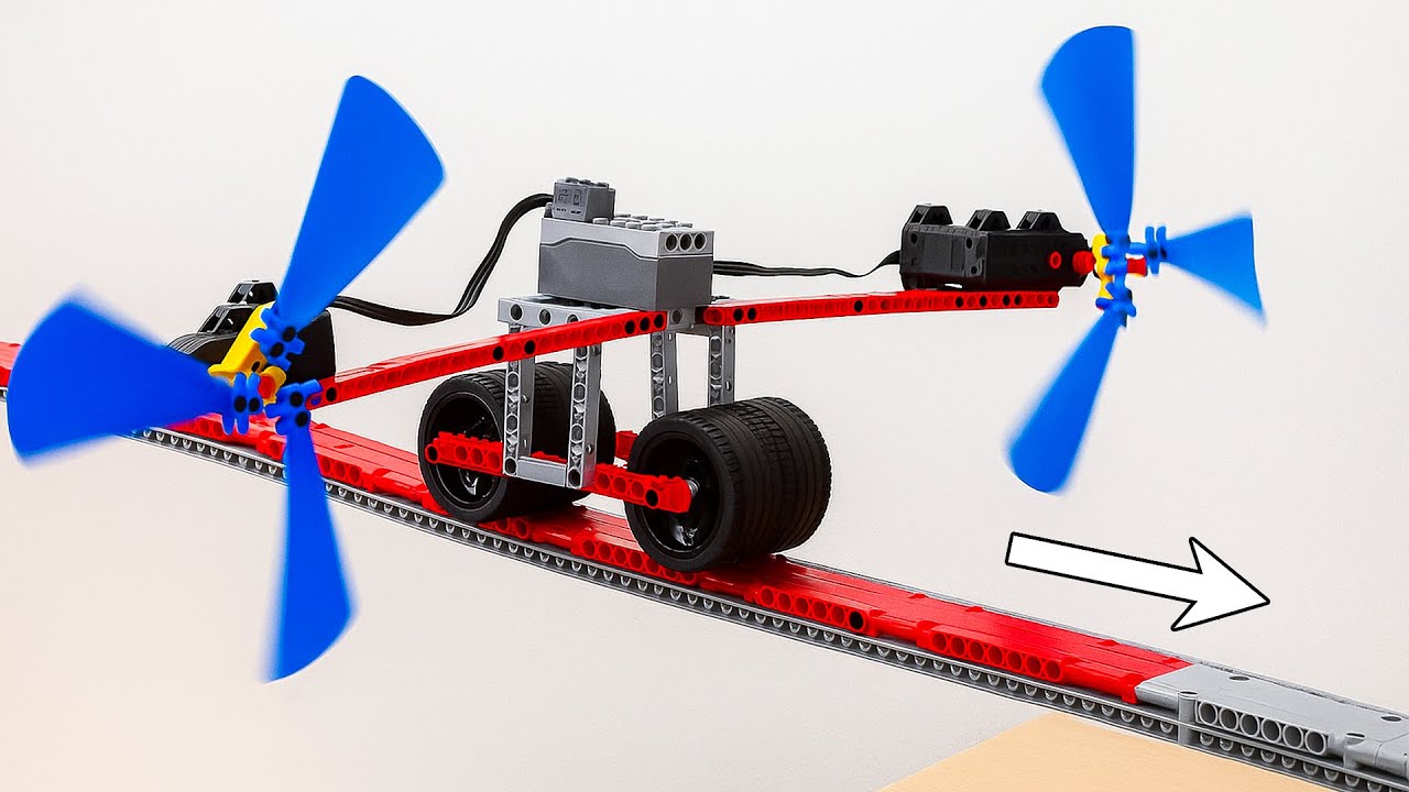 Twin-Propeller LEGO Car CROSS Narrow Hanging Bridge | Smart Lego - YouTube