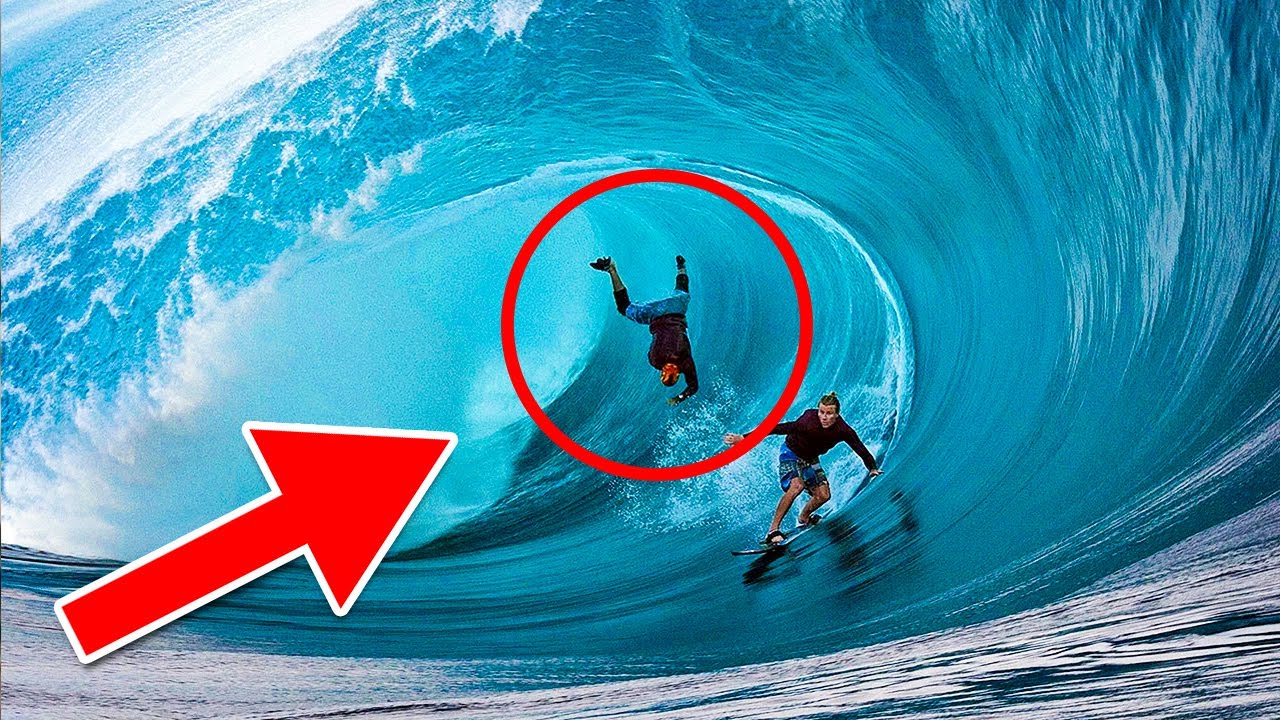 Huge Waves Hammering Stupid People - YouTube