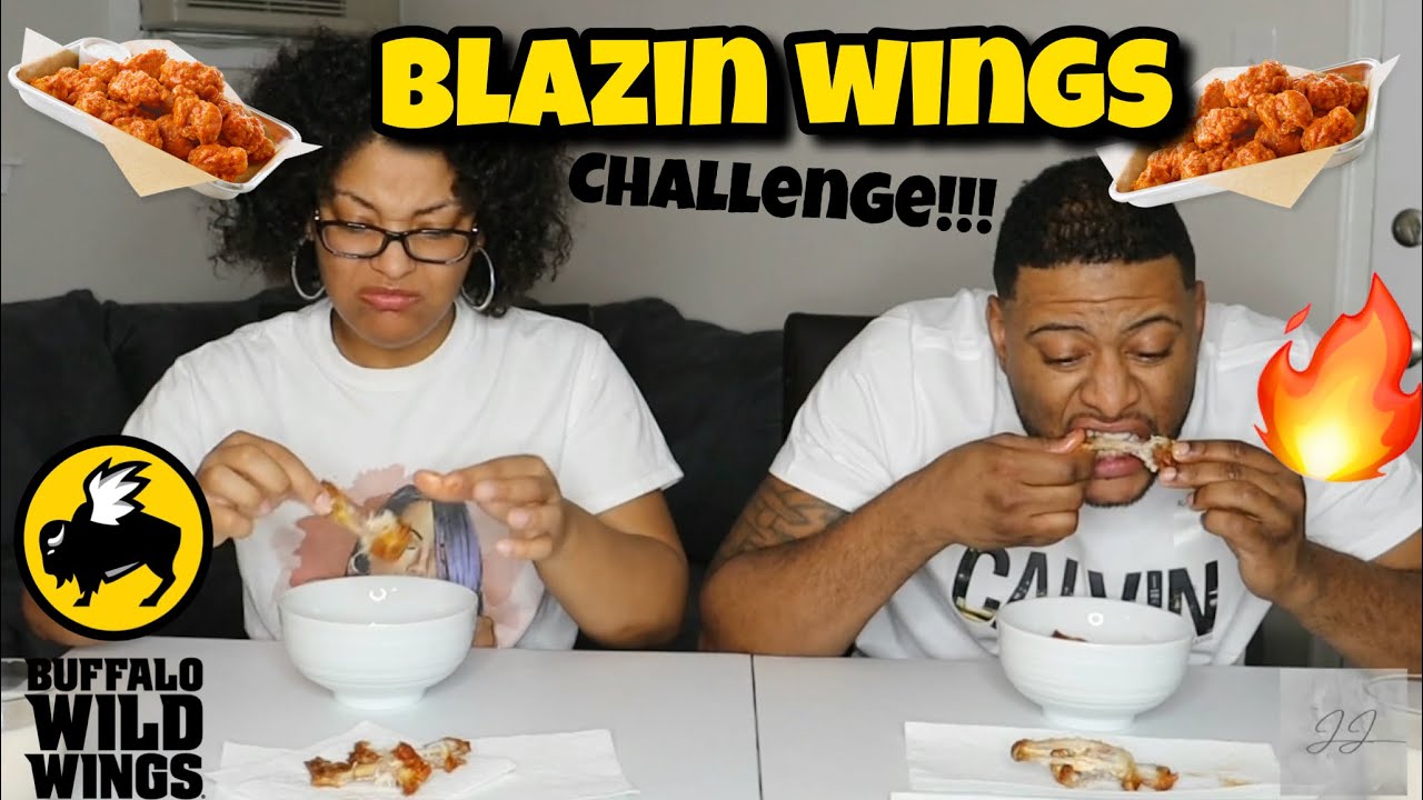 BLAZIN BUFFALO WILD WINGS CHALLENGE!!!!! - YouTube