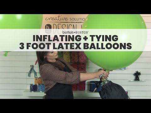 Inflating and Tying 3 Foot Latex Balloons