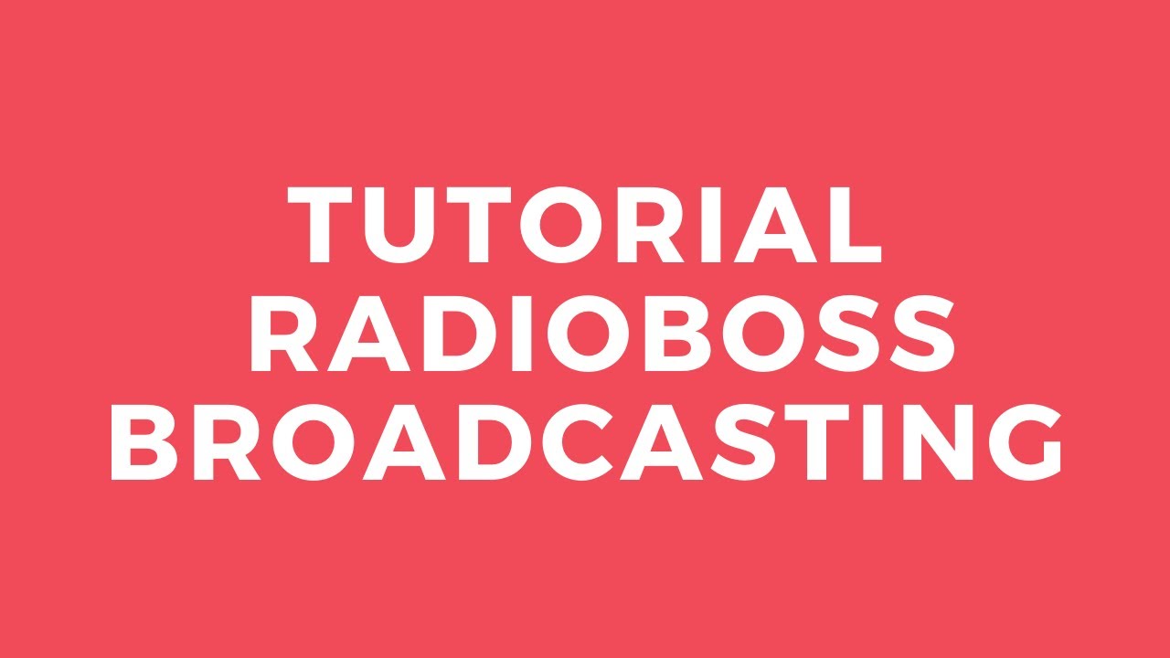 Tutorial ☆ RadioBOSS Broadcasting - YouTube