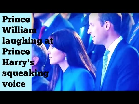 Prince William laughing at Prince Harry during Rugby World Cup Opening ...