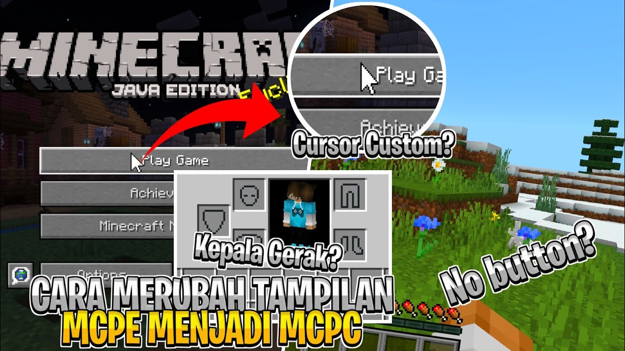 CARA MERUBAH TAMPILAN MCPE JADI MCPC 100% WORK!! - MINECRAFT 1.19 - YouTube