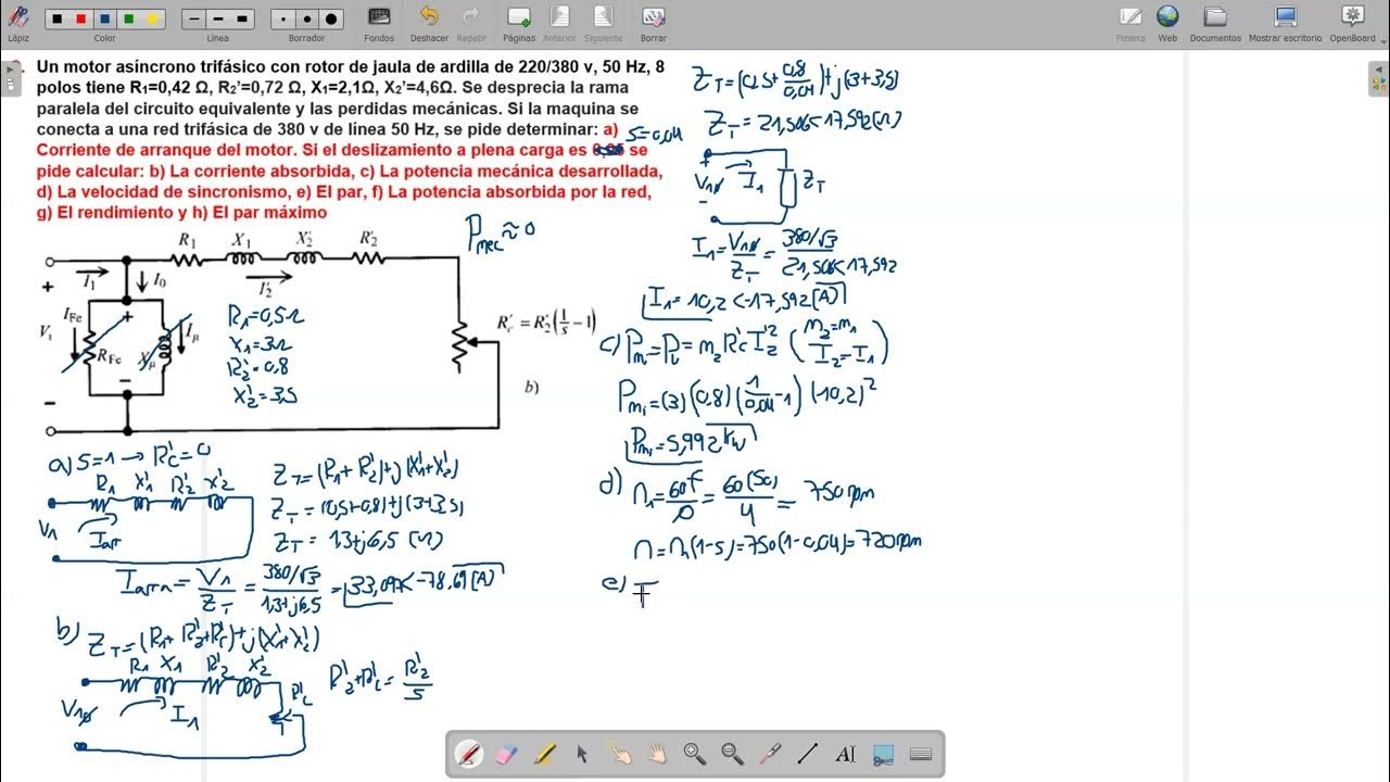 Ejercicio motor asincrono con jaula de ardilla - YouTube