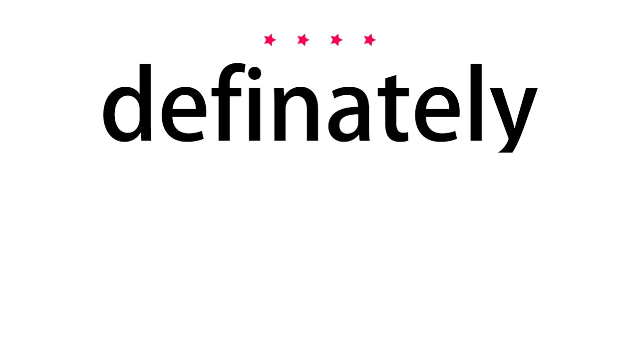 How to pronounce definately - Vocab Today - YouTube