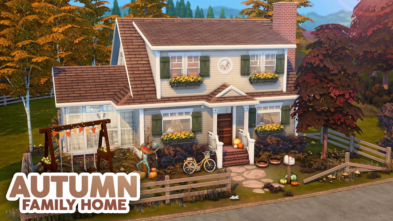 Perfect Autumnal Home 🍂 // The Sims 4 Speed Build - YouTube