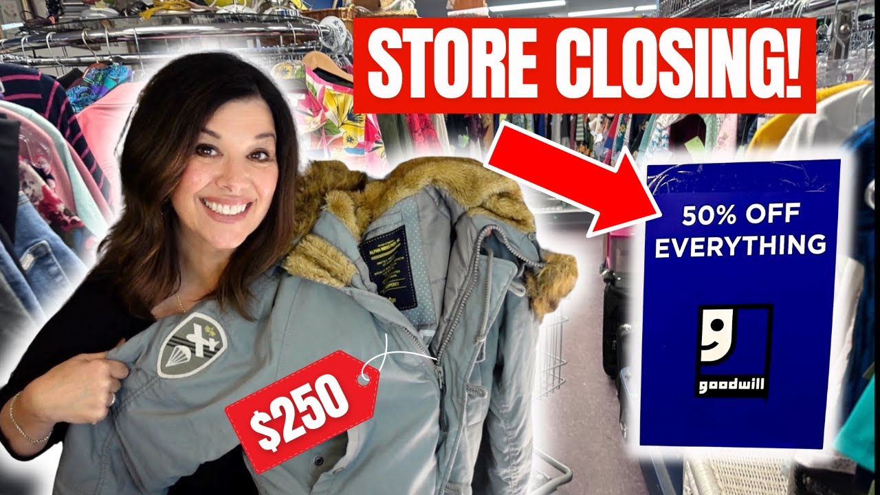 Goodwill Store CLOSING Sale! 50% off EVERYTHING! Thrift With Me ...