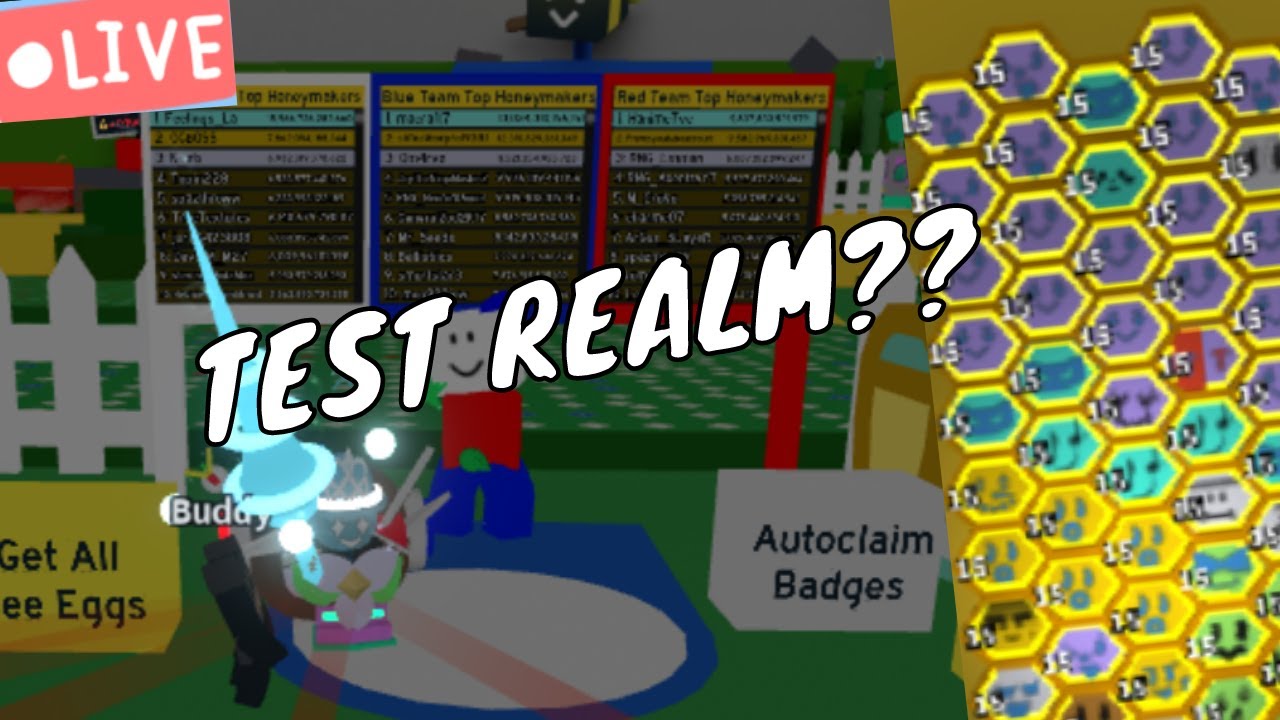 Playing Test Realm?? | Roblox Bee Swarm Test Realm #Live - YouTube