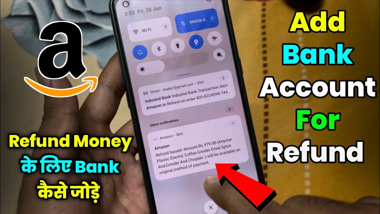 Add Bank Account for Refund in Amazon 2024 | Amazon Refund Lene ke Liye ...