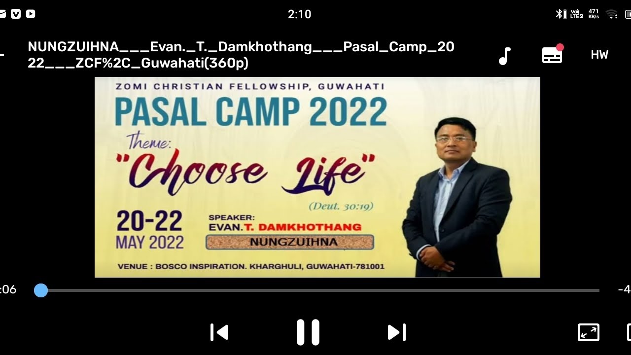 Evan, Damkhothang NUNGZUINA sermon Pasal Comp ZCF Guawhati - YouTube