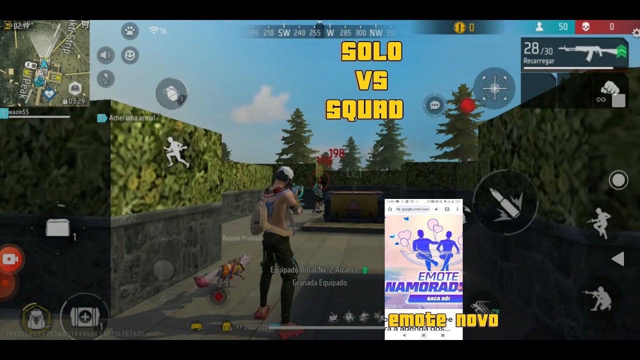 Jogando solo vs SQUAD Br ranqueada - YouTube
