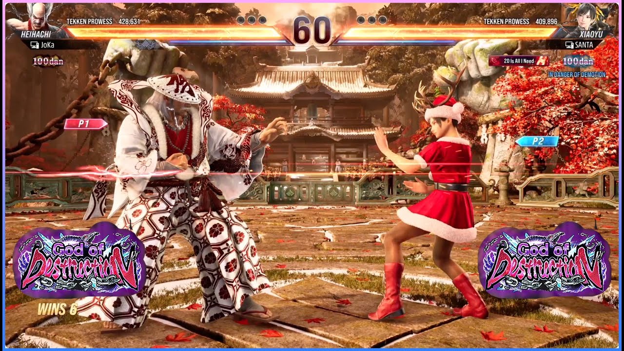 Joka (Heihachi) VS Santa (Xiaoyu) | God Of Destruction Battle | Tekken ...