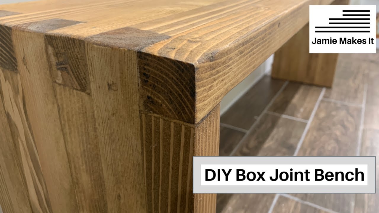 DIY Box Joint Bench - YouTube