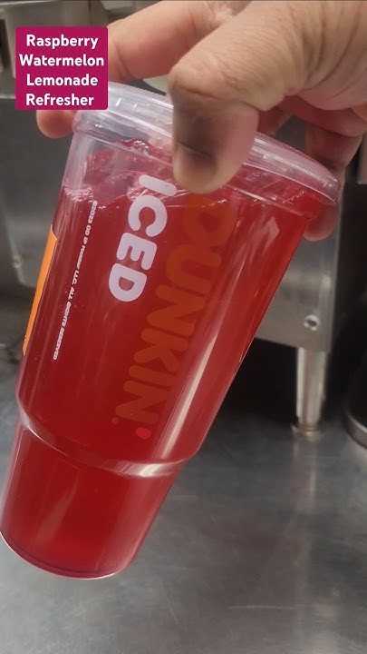 Dunkin Donuts Raspberry Watermelon Lemonade Refresher @Dunkin-Donuts @alidunkinart - YouTube