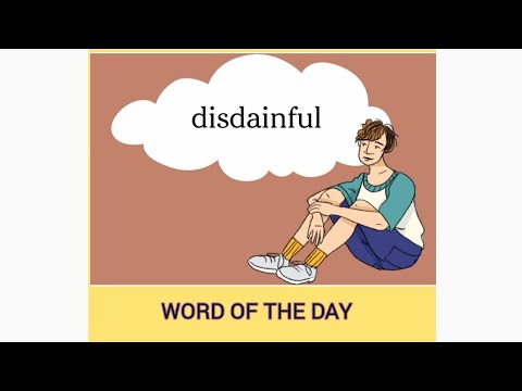 English vocabulary new word |Word of the day |Disdainful meaning and ...