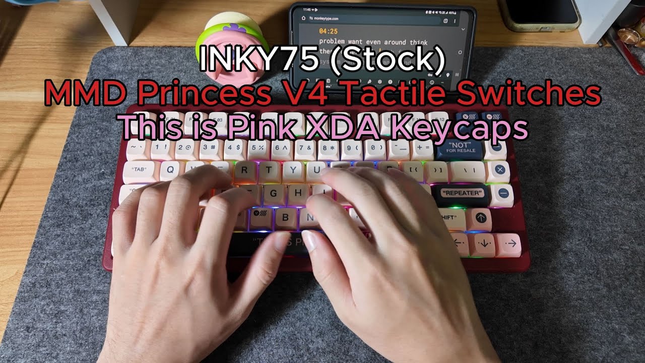 ASMR | Elecfox Keyboard (No Talking) | INKY75 | MMD Princess V4 Tactile ...