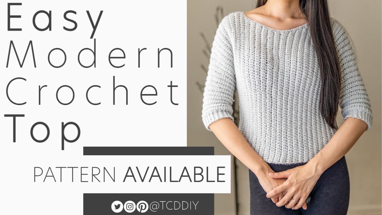 EASY Modern Crochet Top | Pattern & Tutorial DIY - YouTube