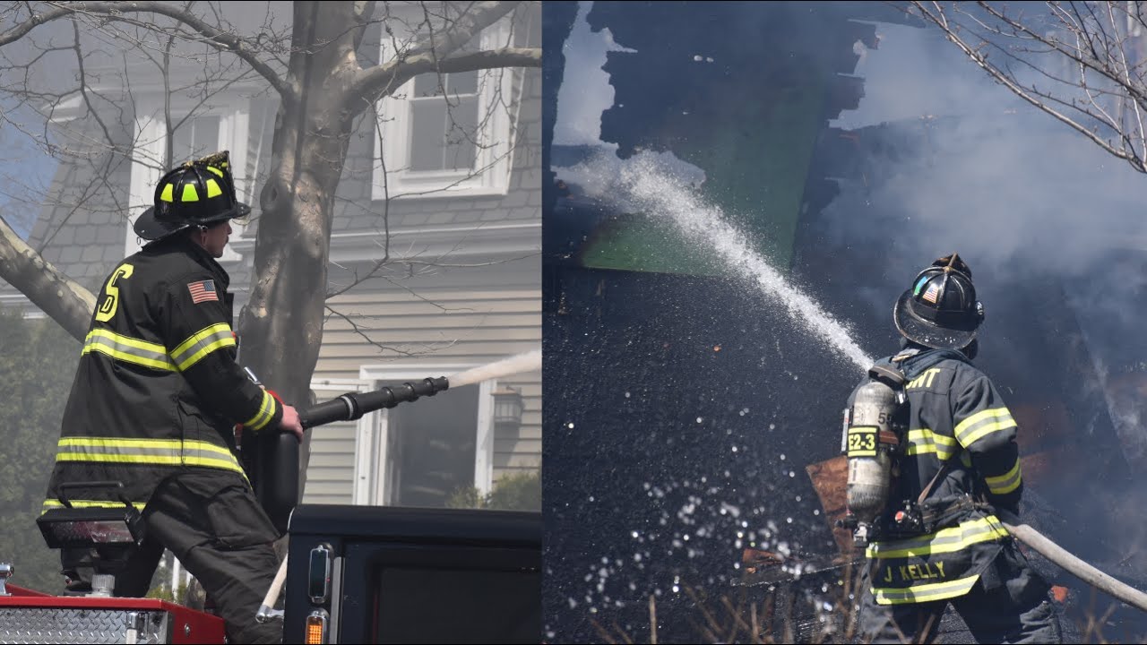 Firefighters use Deck Guns to Combat *4th Alarm Blaze* in Multiple ...