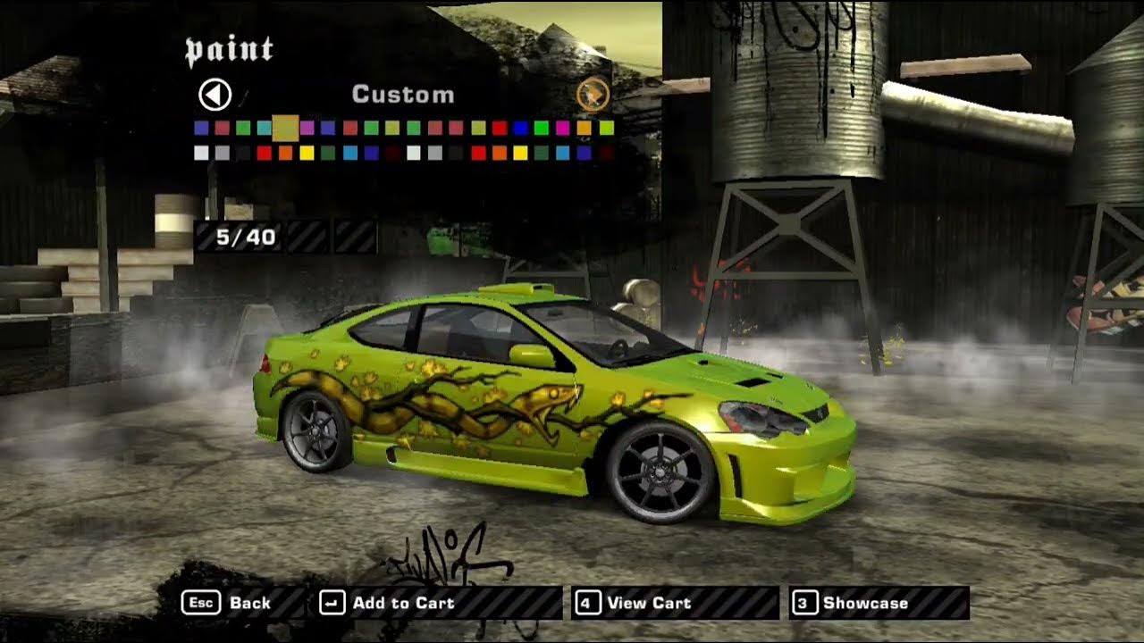 NFS Most Wanted Acura RSX - YouTube
