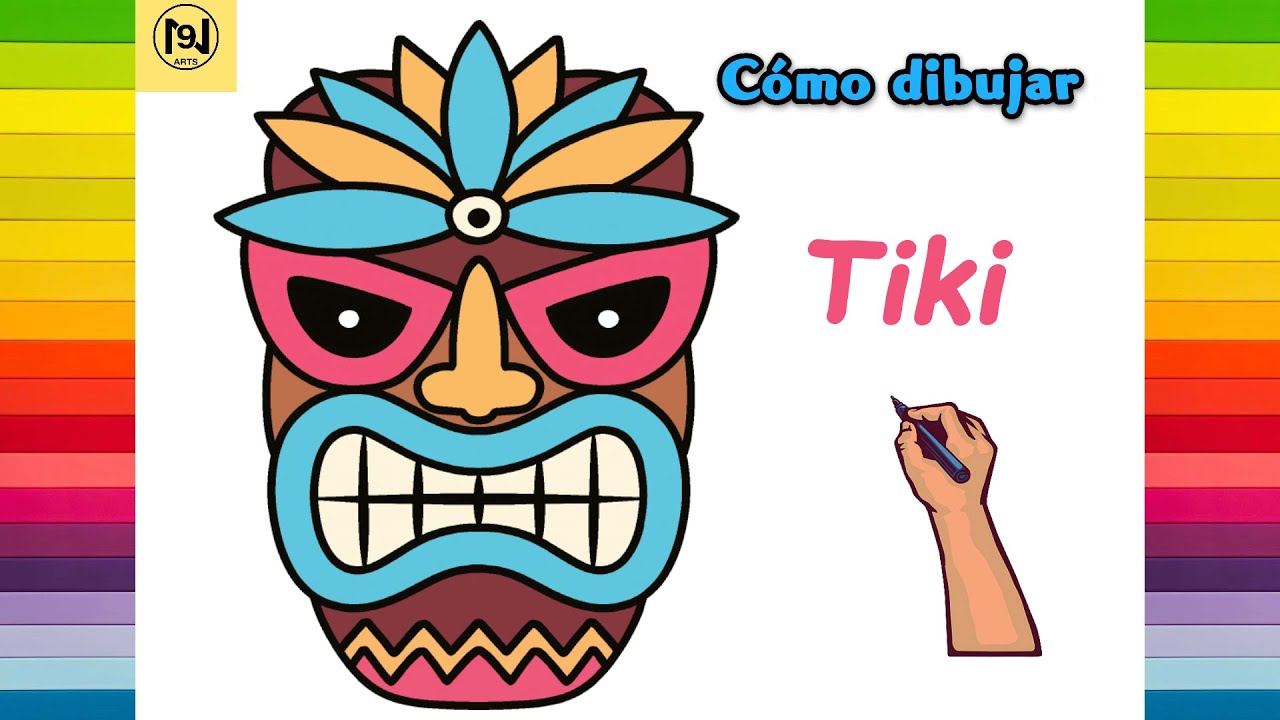 Cómo dibujar una Máscara Tiki paso a paso | No.9 ARTES - YouTube