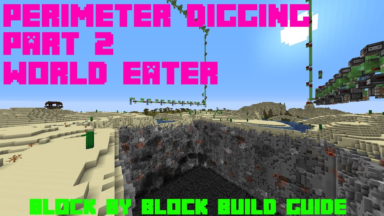 [Tutorial] Block-by-block Perimeter Digging TNT Flying Machine (World ...
