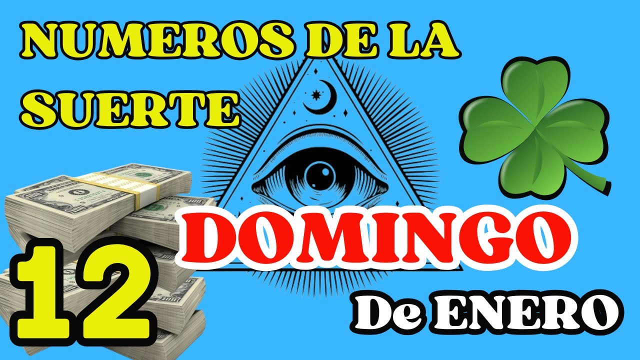 NUMEROS de la SUERTE del DIA DOMINGO 12 DE ENERO // CRUZ de la SUERTE y PIRAMIDE de la SUERTE ...