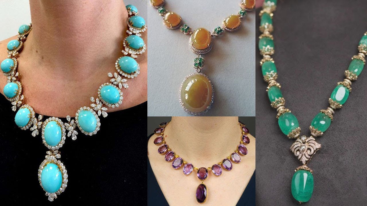 Most Beautiful Gemstones Necklaces Collection | Stylish Necklace ...