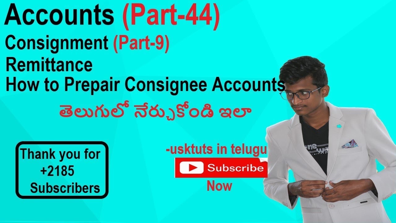 Consignment Accounts (Part-9) Accounts (Part-44) - YouTube