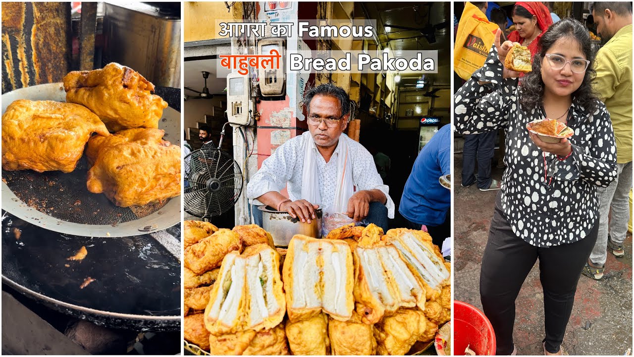 Agra Ka Famous Bahubali Bread Pakoda | Biggest Bread Pakoda of India ...