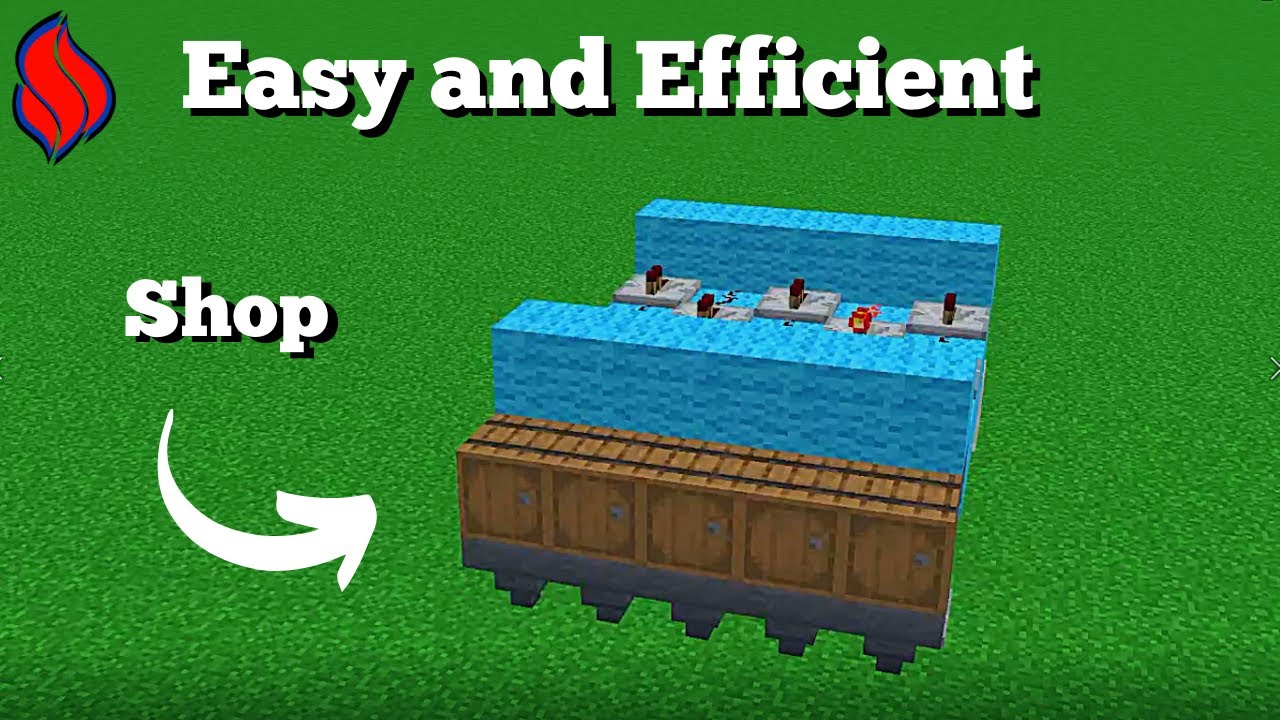 Easy and Efficient Redstone Shop - YouTube