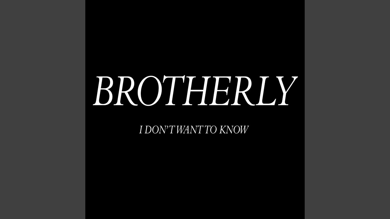 I Don't Want to Know - YouTube