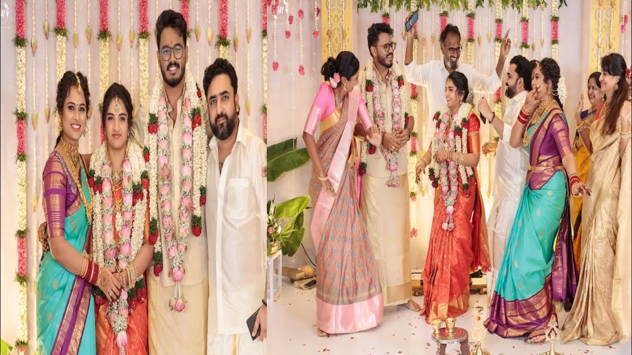 நடிகை RAMYA PANDIAN தம்பி PARASU PANDIAN grand wedding moments 😍 Actor ...