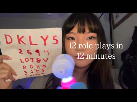 ASMR- 12 Roleplays in 12 minutes