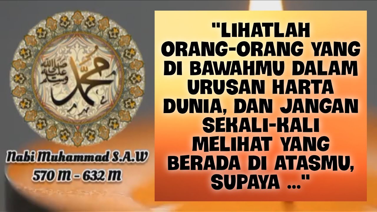 Kata - kata Mutiara Nabi Muhammad S.A.W untuk menjalani kehidupan - YouTube