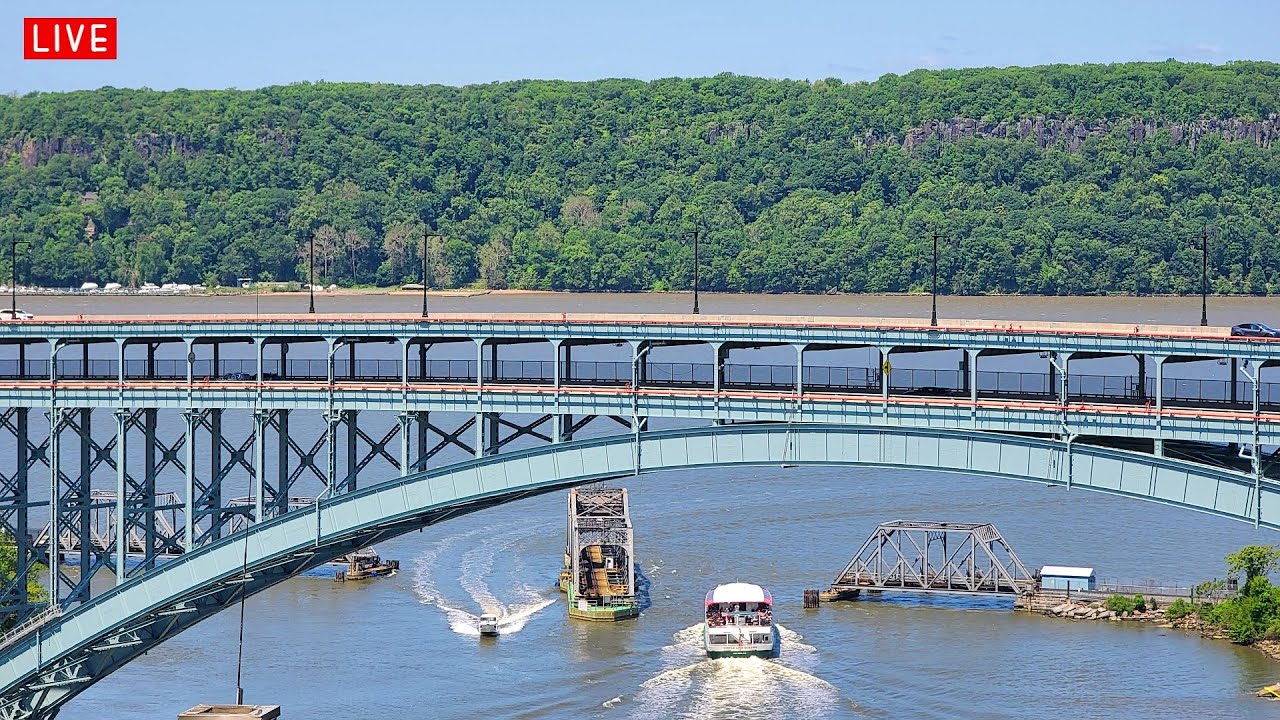 NYC LIVE Sunset/Hudson River & Harlem River Cam | Amtrak Trains - YouTube