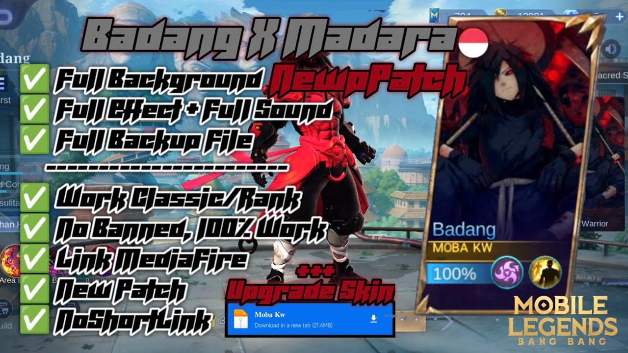 Script Skin Badang X Madara Uchiha MLBB 2025 | Collab Mobile Legends ...