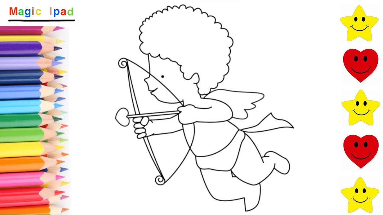 Como Dibujar a CUPIDO SAN VALENTIN | dibujos para niños 💓⭐ How to Draw ...