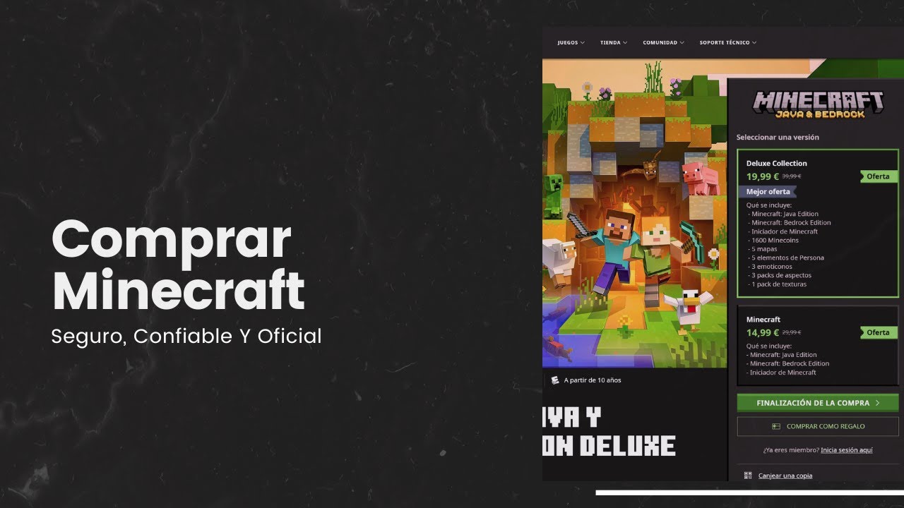 Como Comprar MINECRAFT PREEMIUM EN 2025 OFICIAL - Minecraft Java y ...