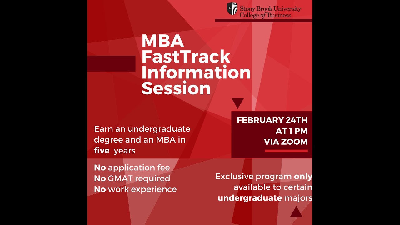 MBA Fast Track Information Session - YouTube