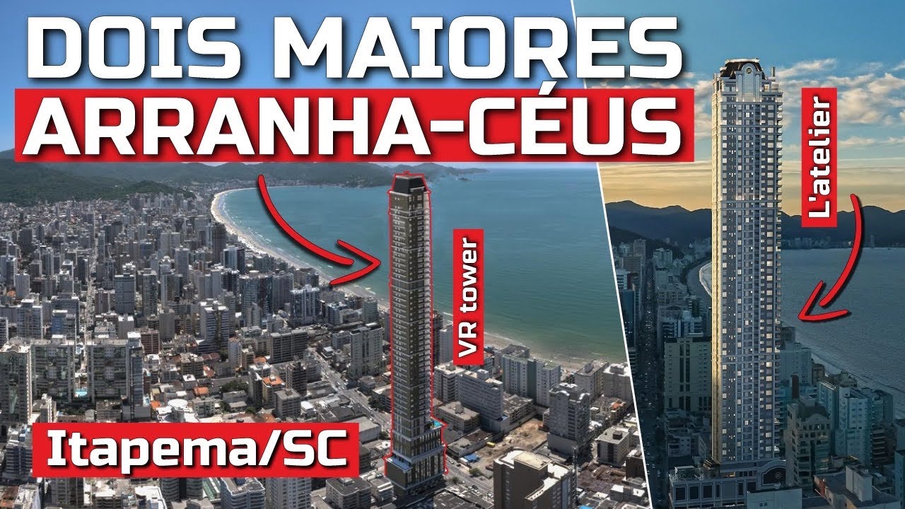 Veja o Andamento das Obras dos Dois Maiores Arranha-céus de Itapema - YouTube