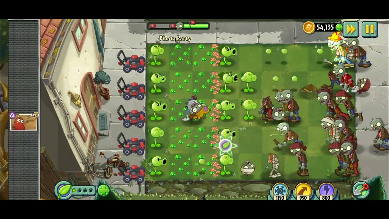 plant vs zombie 2 | pinata party event |grass land green feild in ...